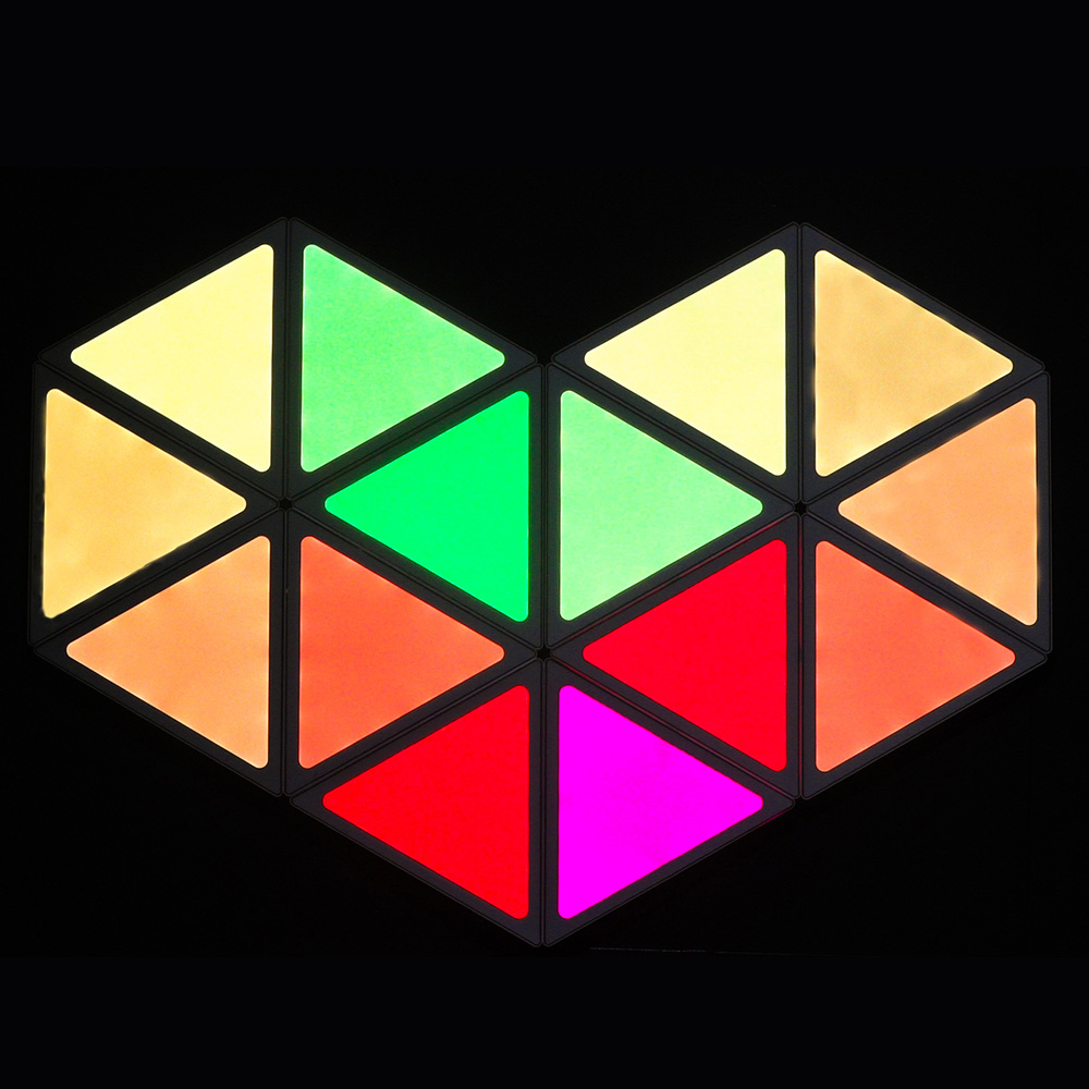 18pcs Creative Triangle Modular Touch-sensitive Light EU Plug