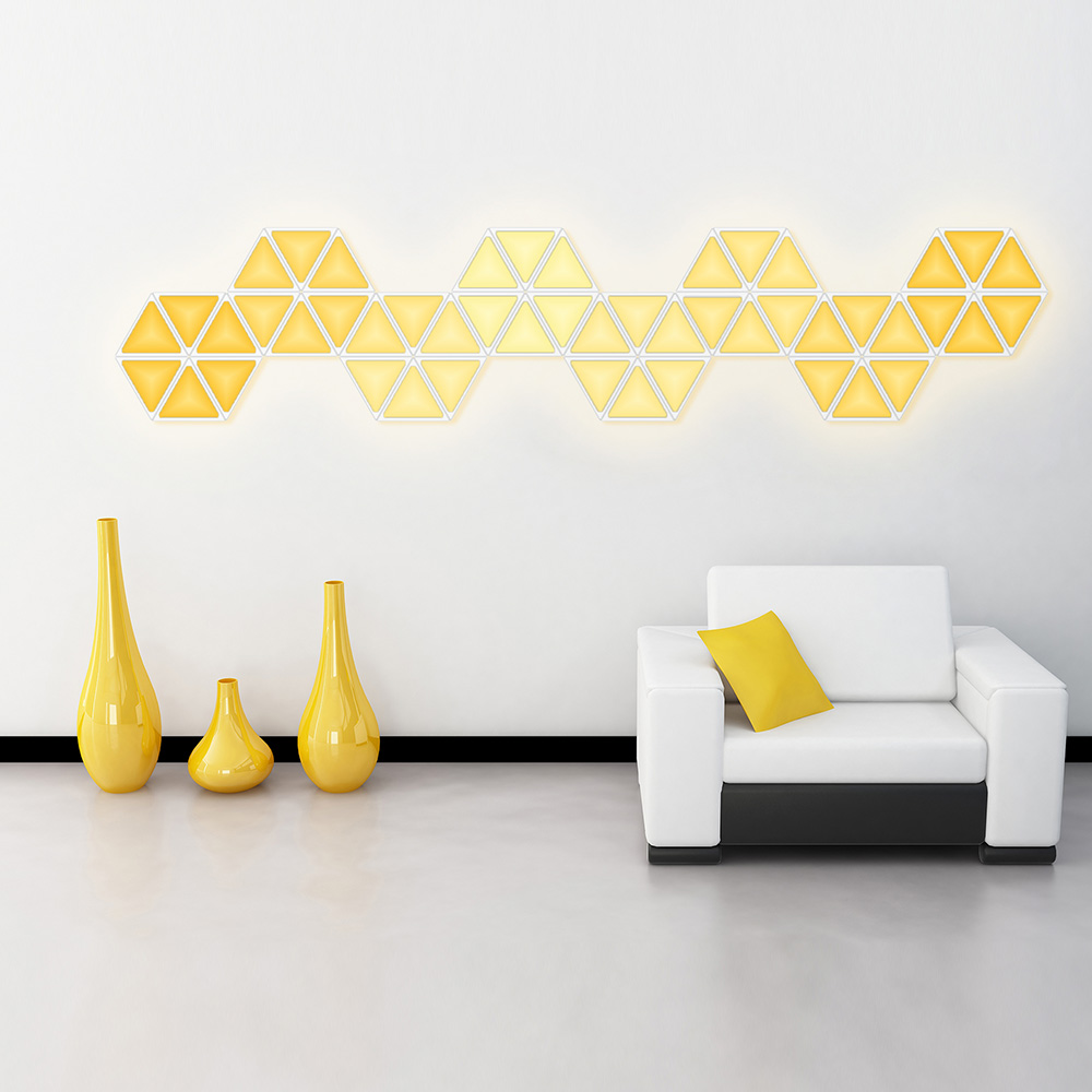 9pcs Creative Triangle Modular Touch-sensitive Light EU Plug