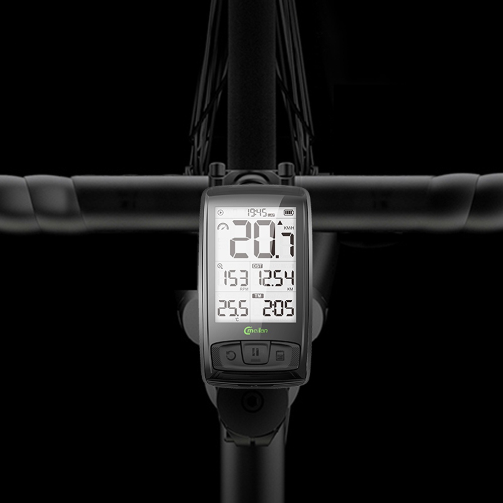 Meilan M4 Bike Computer ILM Screen Wireless Speedometer Odometer Black