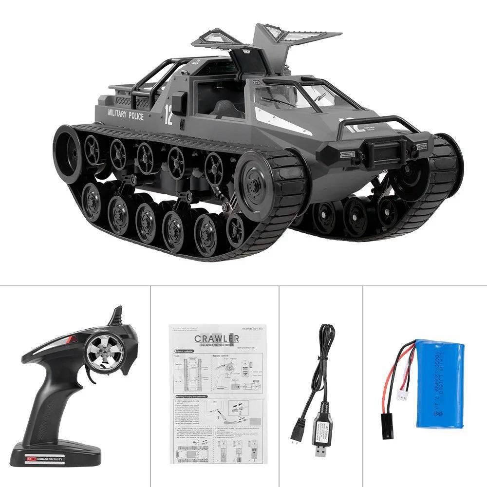 SG 1203 1:12 2.4G Military Police Drift Tank Model RC Tank RTR Black