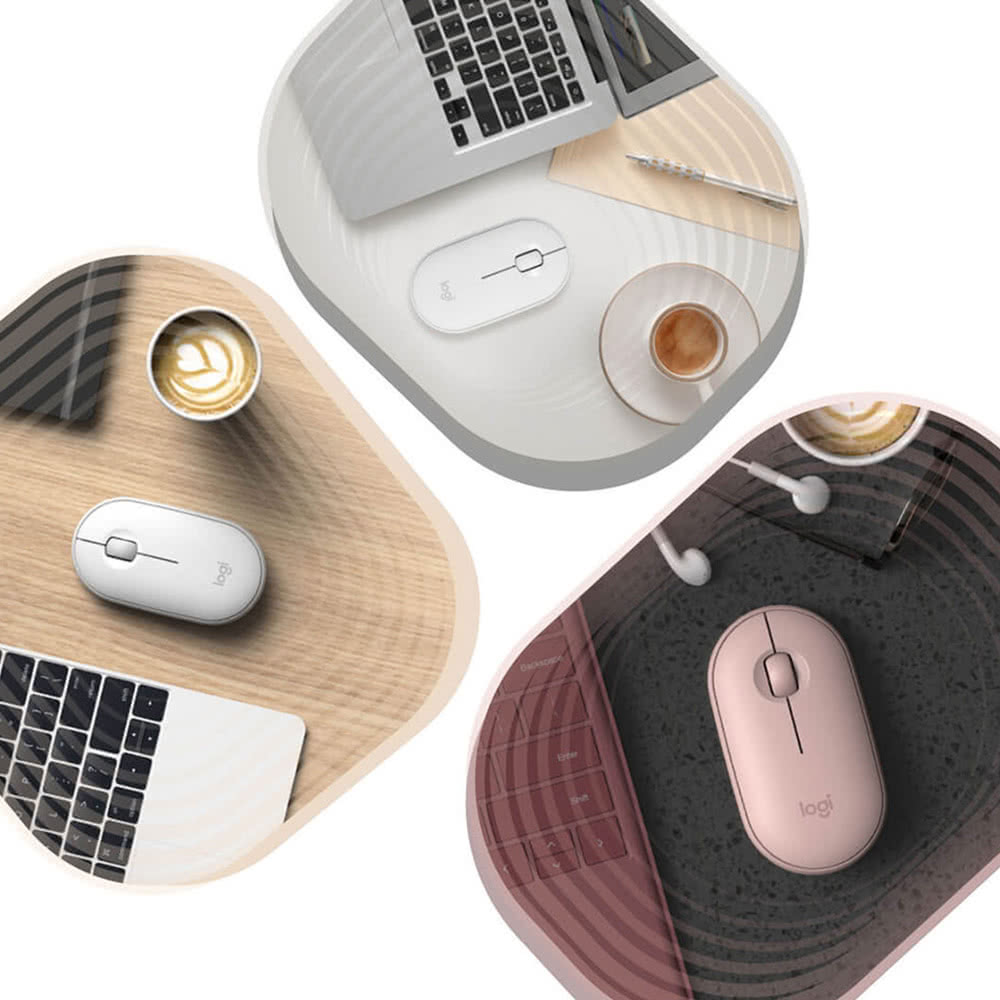 Logitech Pebble Wireless Dual Modes Connection Mouse White