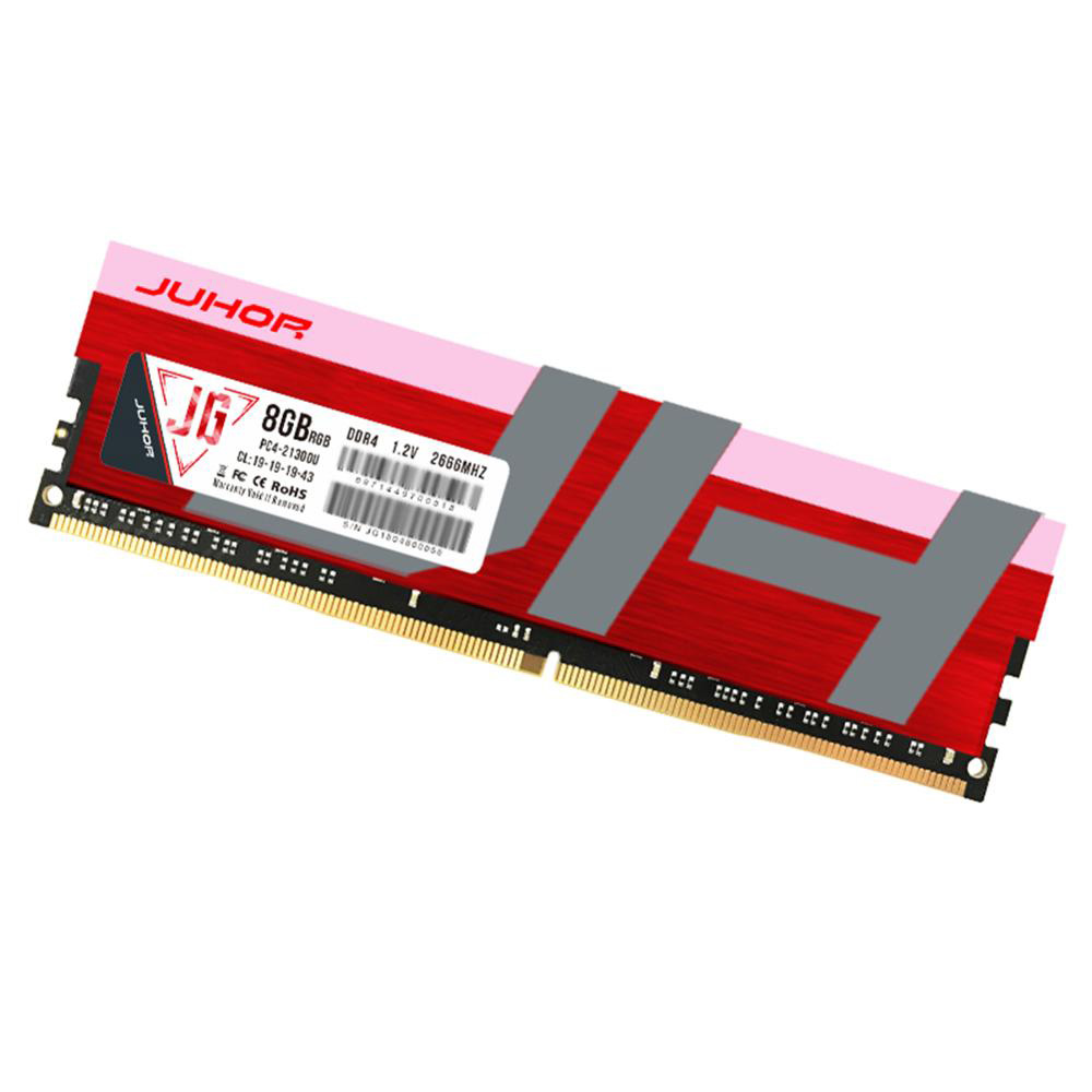Juhor DDR4 8GB 2666Mhz Memory Module With RGB Glowing and Shell Red