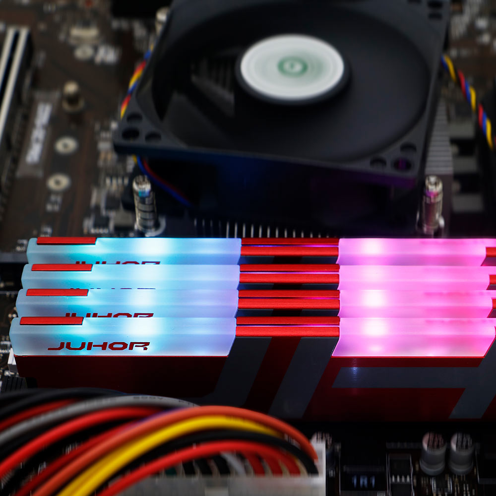 Juhor DDR4 8GB 3000Mhz Memory Module With RGB Glowing and Shell Red
