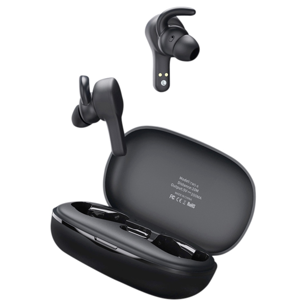 Remax TWS-6 Bluetooth 5.0 TWS Earphones Black