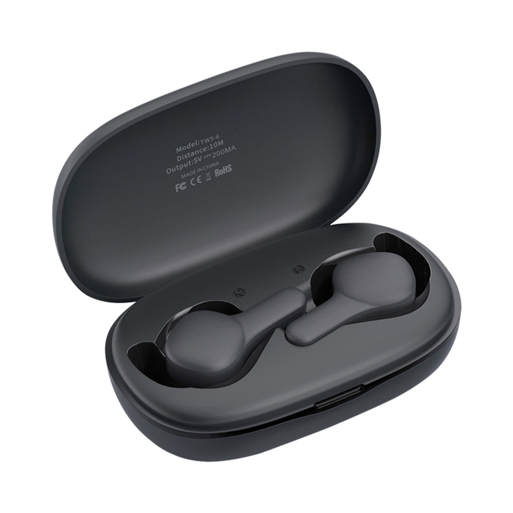 Remax TWS-6 Bluetooth 5.0 TWS Earphones Black
