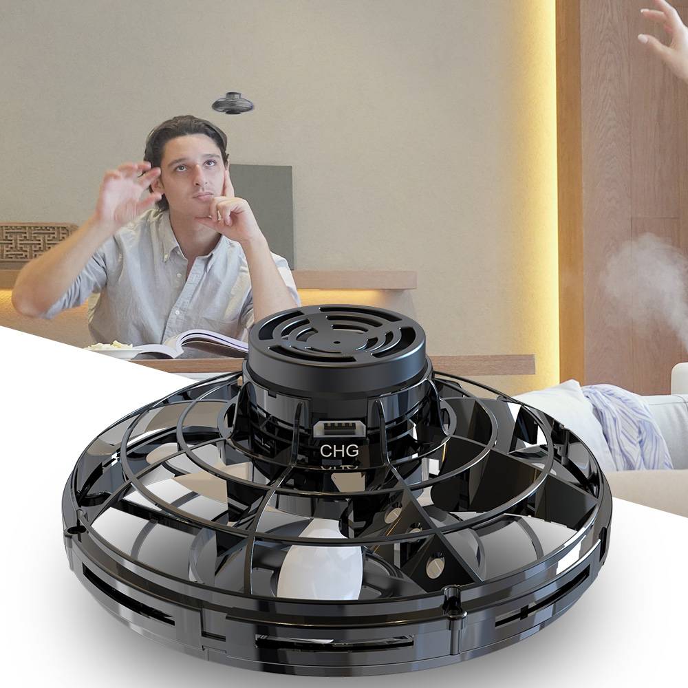 FlyNova Tricked-Out Flying Spinner Toys Black