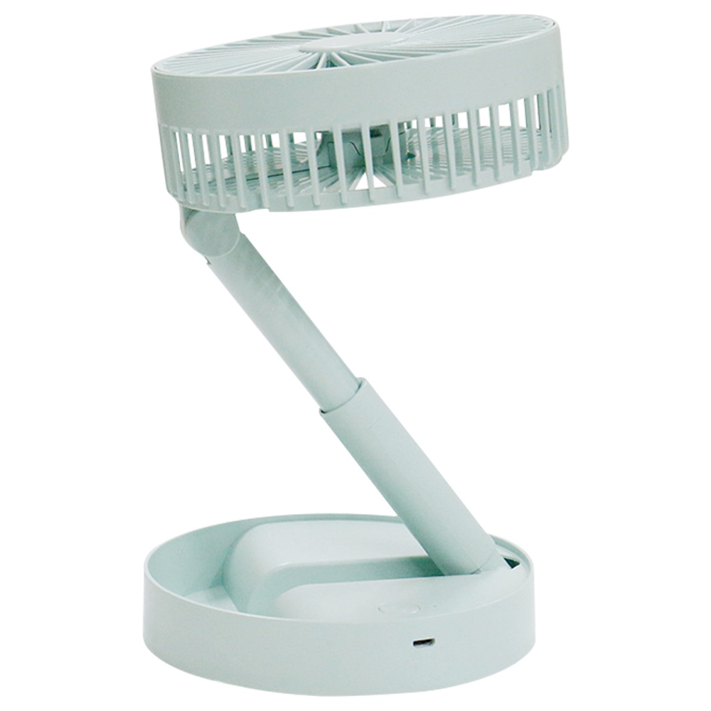 Portable Folding Telescopic Table Fan Blue