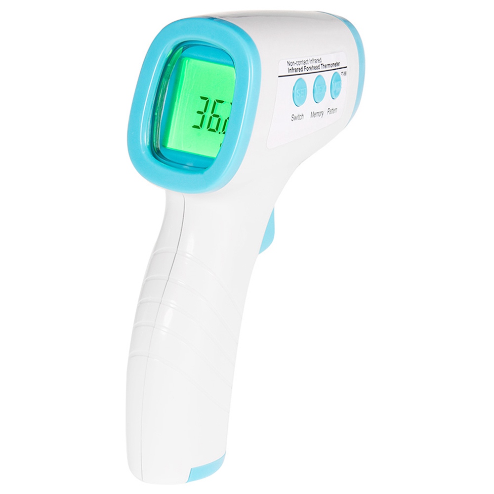 Digital Non-contact Infrared Forehead Thermometer White Blue