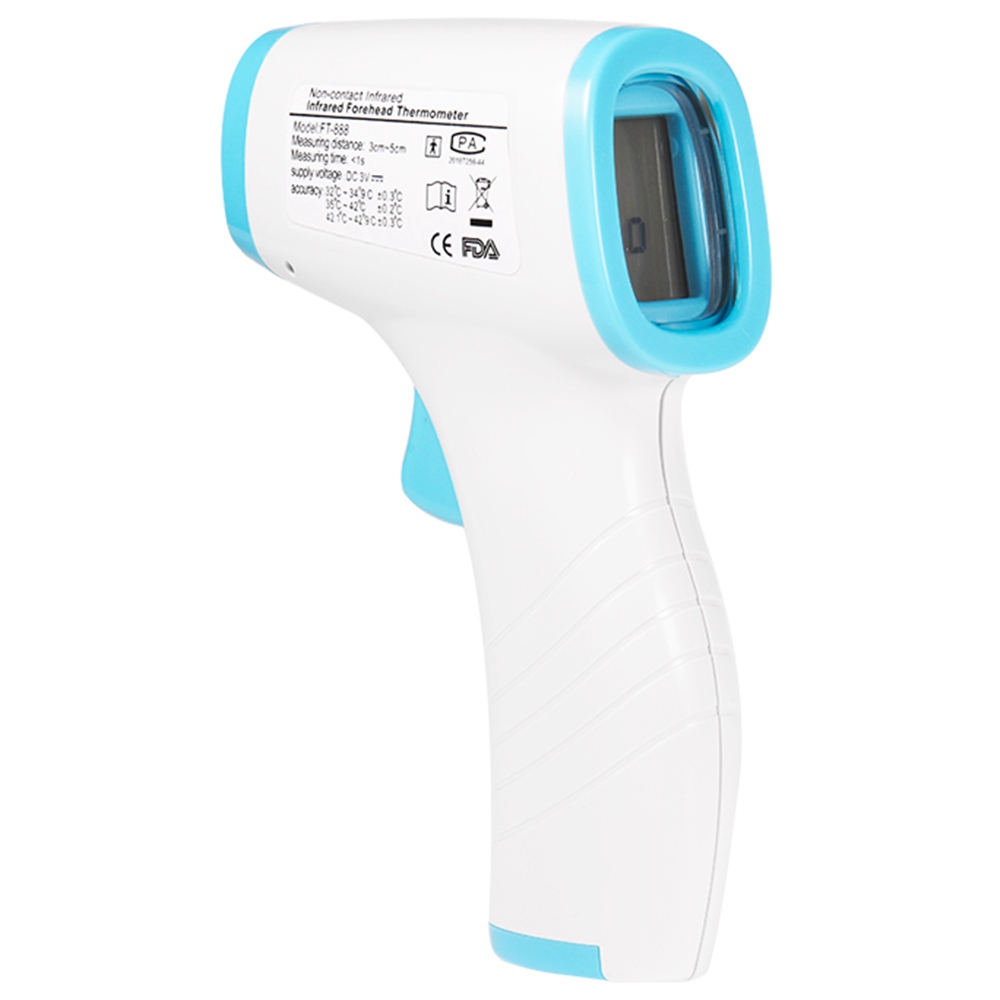 Digital Non-contact Infrared Forehead Thermometer White Blue