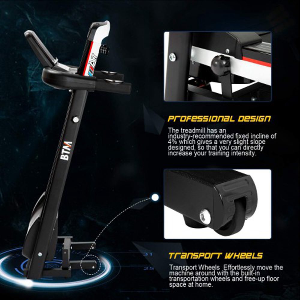 BTM A7 Electric Folding Treadmill Black