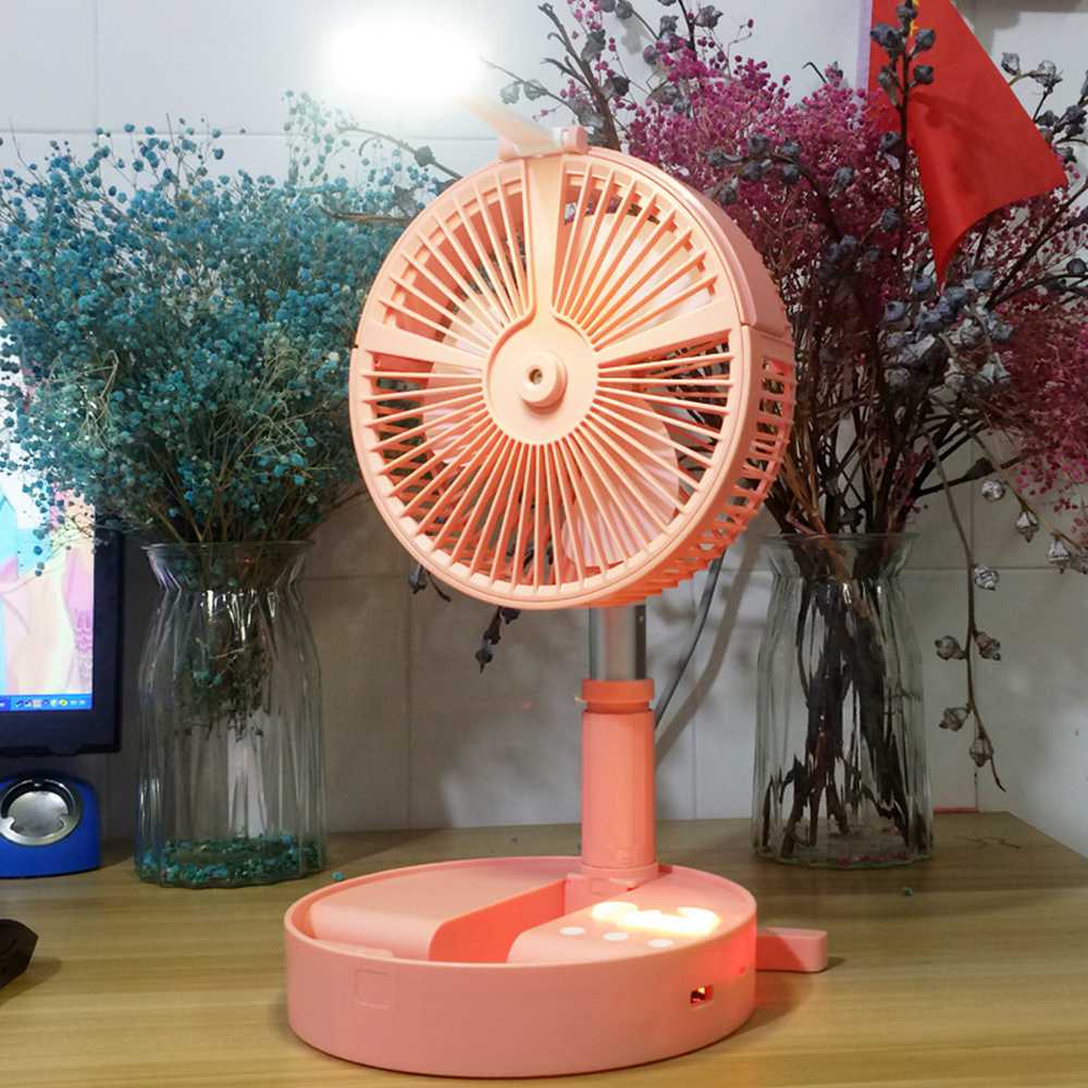 Portable Multifunction Folding Replenishment Fan Pink