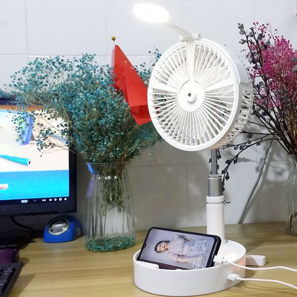 Portable Multifunction Folding Replenishment Fan White
