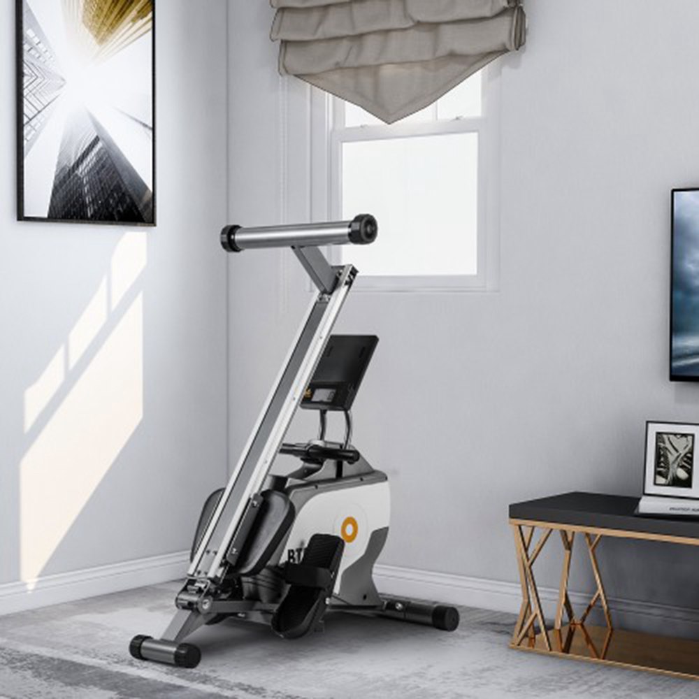 Folding Fitness Rowing Machine Indoor Exercise Grey