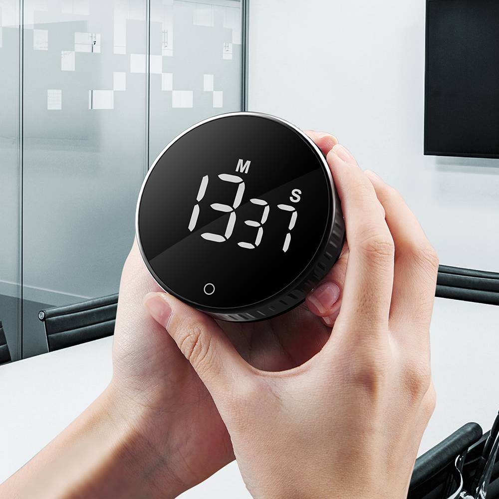 Hommini Round Magnetic Timer Black