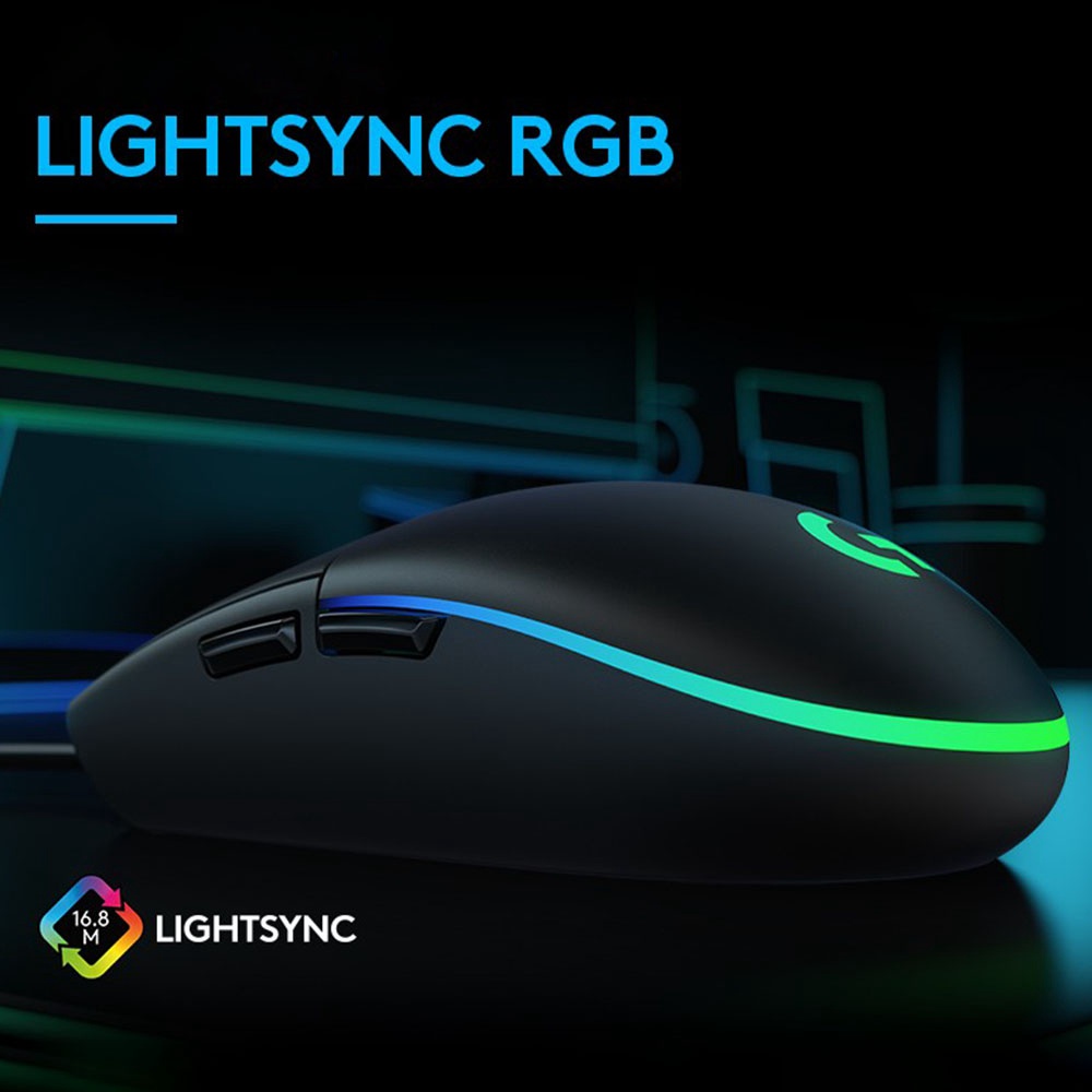Logitech G102 LIGHTSYNC RGB Wired Gaming Mouse Black