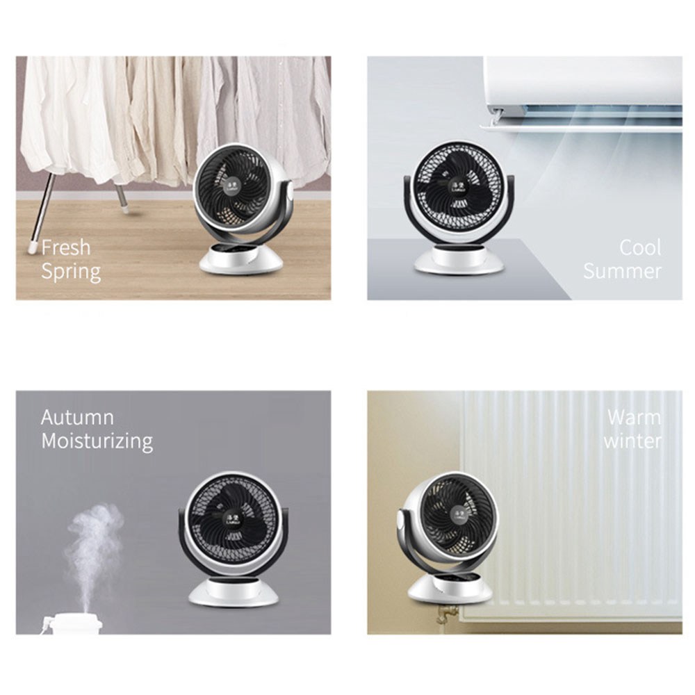 Portable Intelligent Electric Desktop Air Circulation Fan White