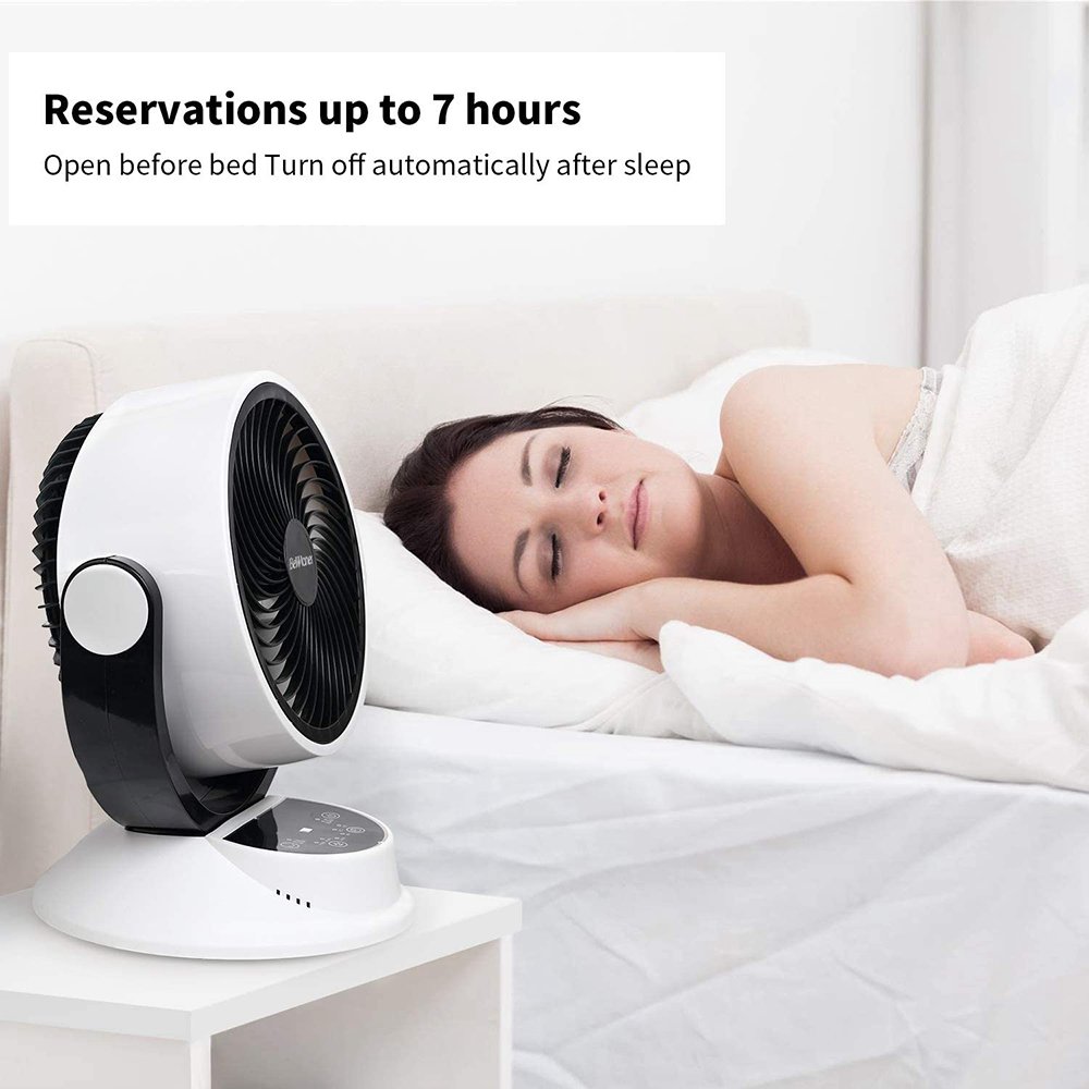Portable Intelligent Electric Desktop Air Circulation Fan White