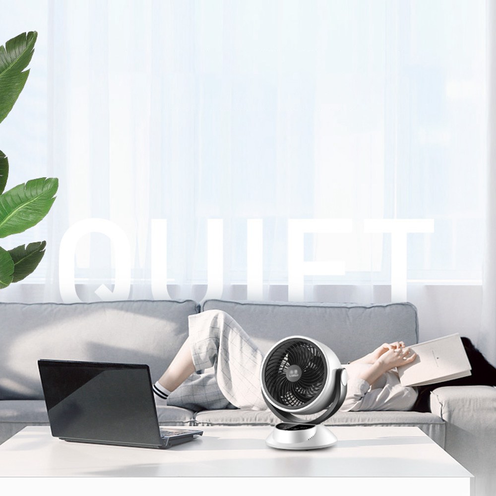 Portable Intelligent Electric Desktop Air Circulation Fan White