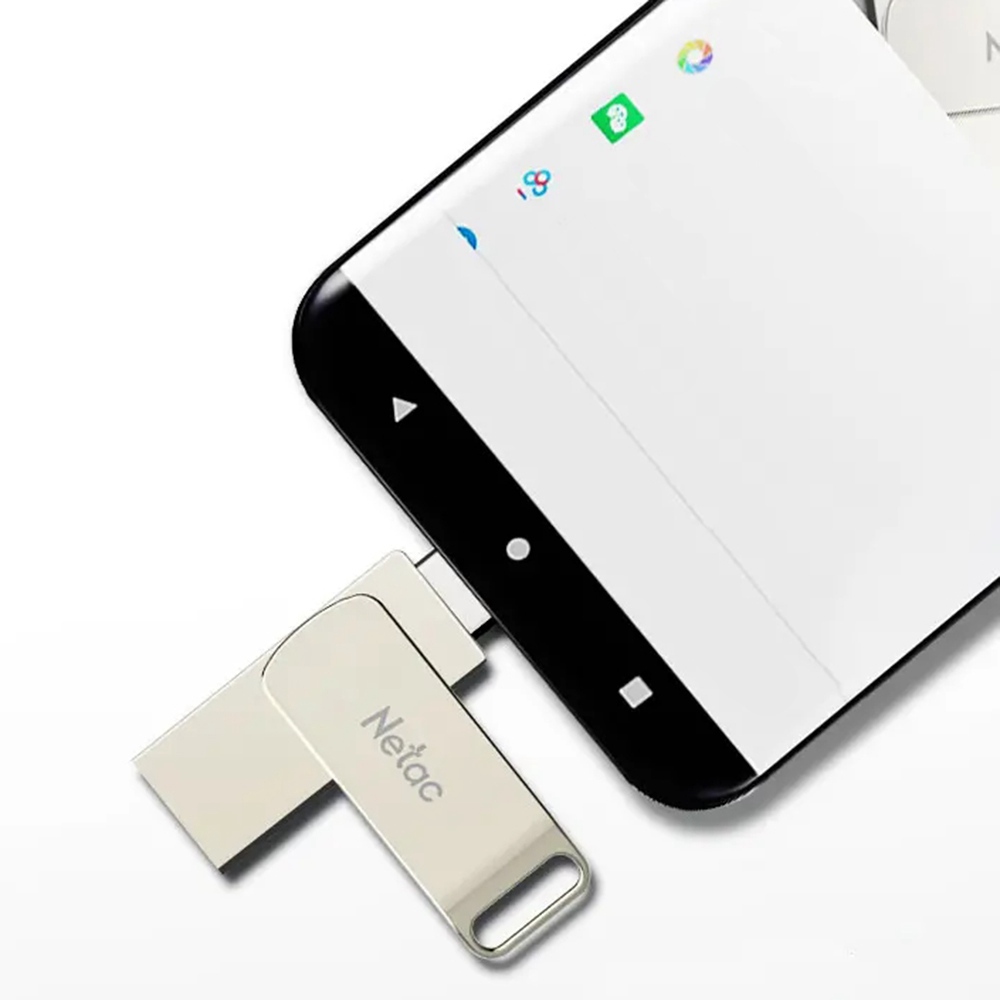 Netac U783C 64GB Type-C + USB 3.0 Dual Interface USB Flash Disk Silver