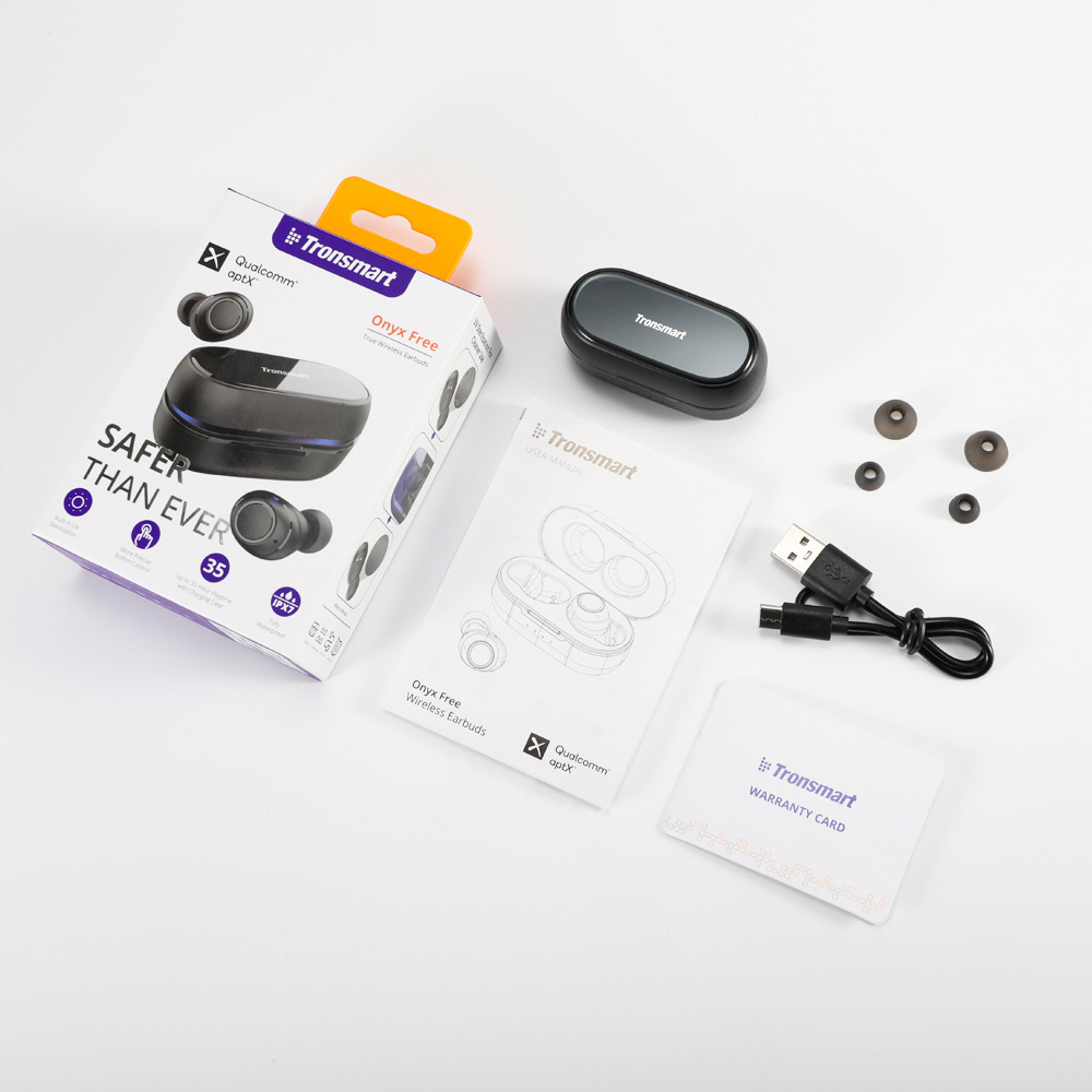 Tronsmart Onyx Free TWS Earbuds UV Sterilization Qualcomm aptX