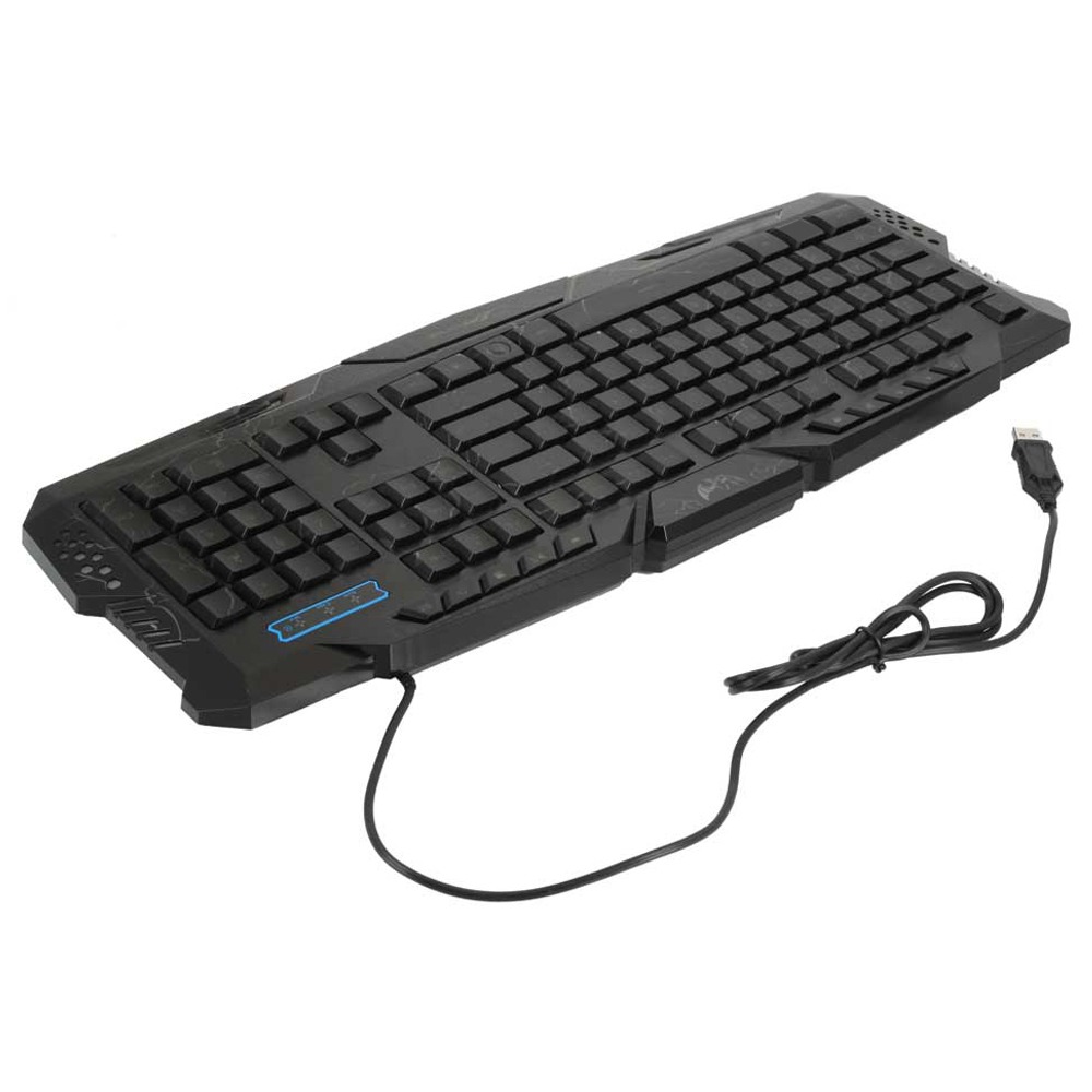 A878 114-key LED Backlit Wired USB Gaming Keyboard Black