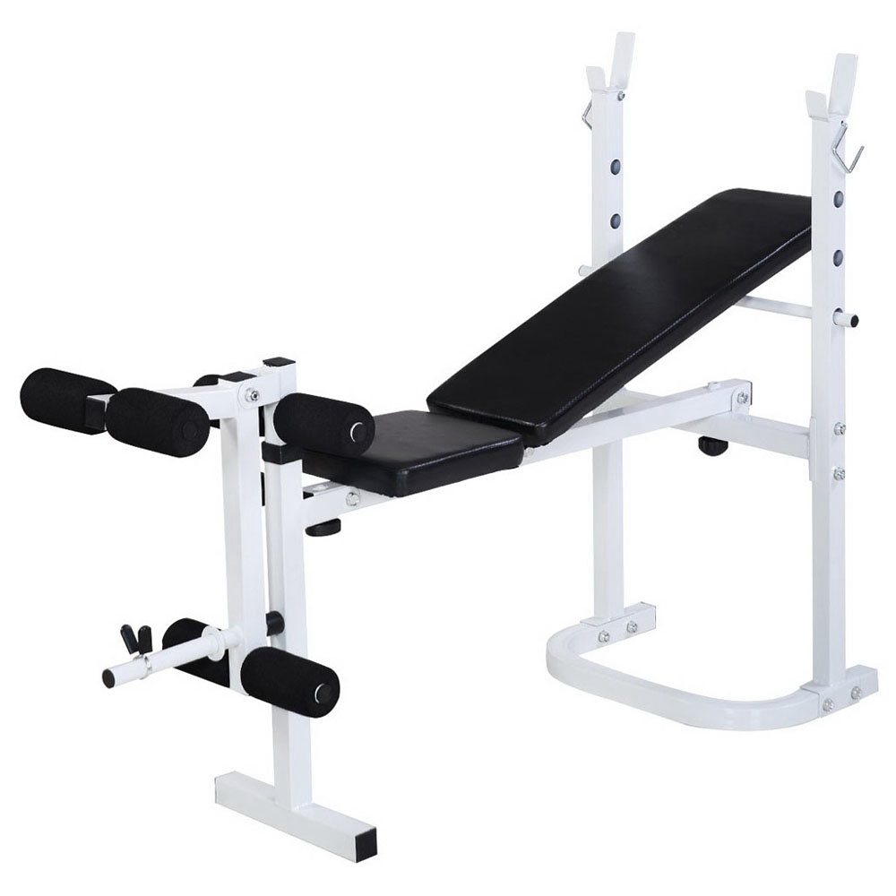 N-008 Folding Multi-function Fitness Weightlifting Bed White