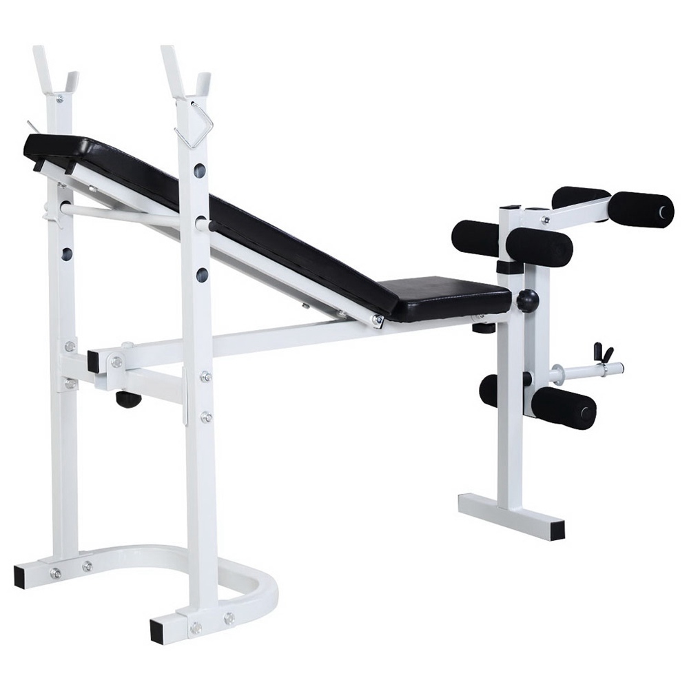 N-008 Folding Multi-function Fitness Weightlifting Bed White