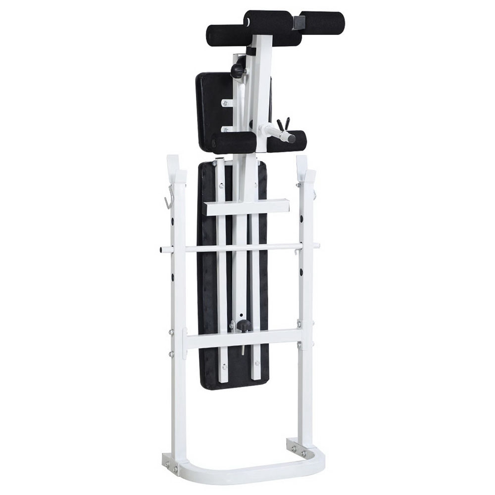 N-008 Folding Multi-function Fitness Weightlifting Bed White