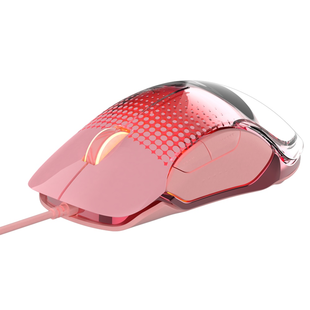 Ajazz AJ358 Wired USB Colorful Backlight Gaming Mouse Pink