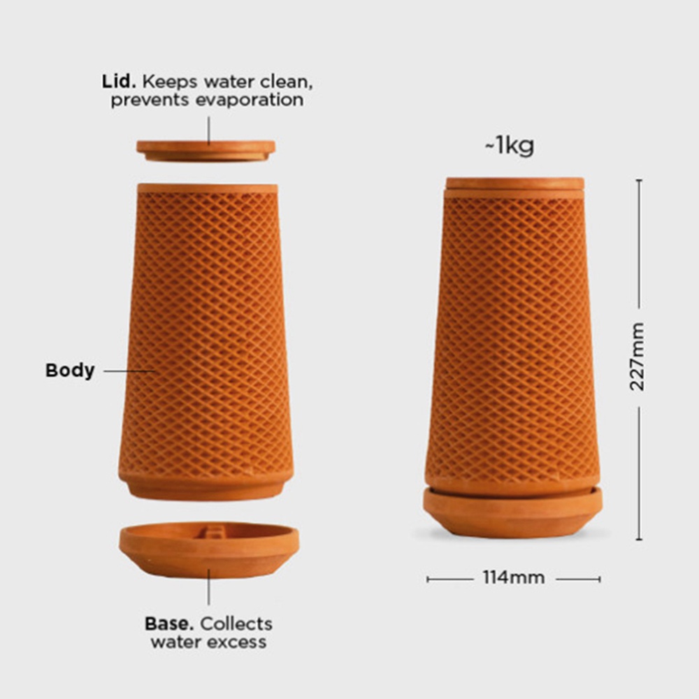 Terraplanter Creative Simple Indoor Terracotta Hydroponic Flower Pot L