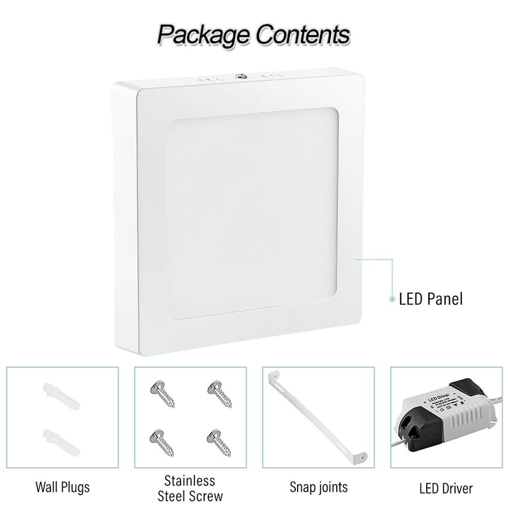 220v 12w Surface Mounted Panel Light