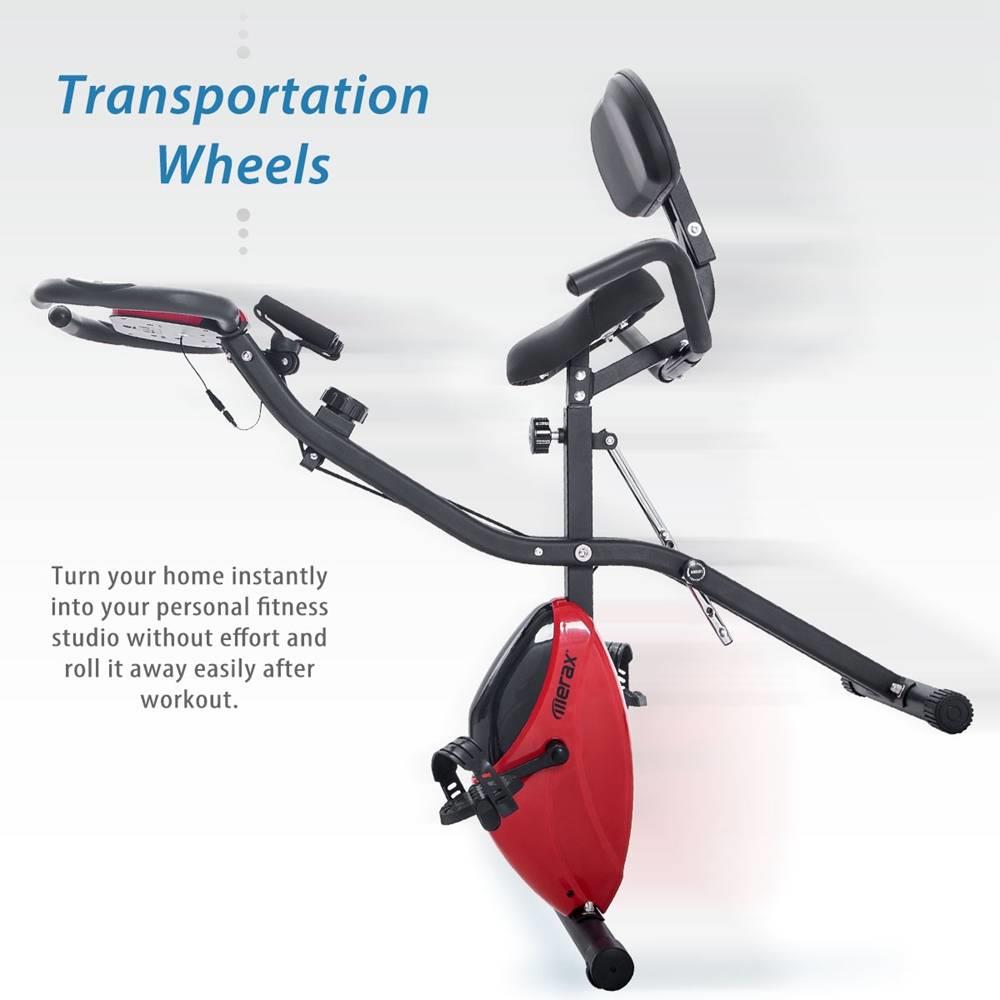 Merax X-Bike Magnetic Folding Fitness Bike Black Red