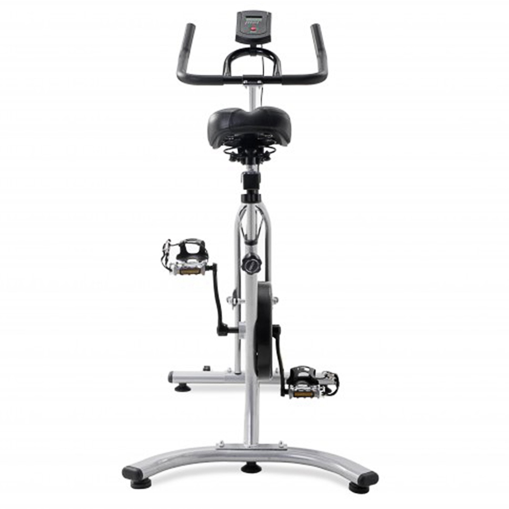 Merax Exercise Bike LCD Console Adjustable Seat Handlebar Black Silver