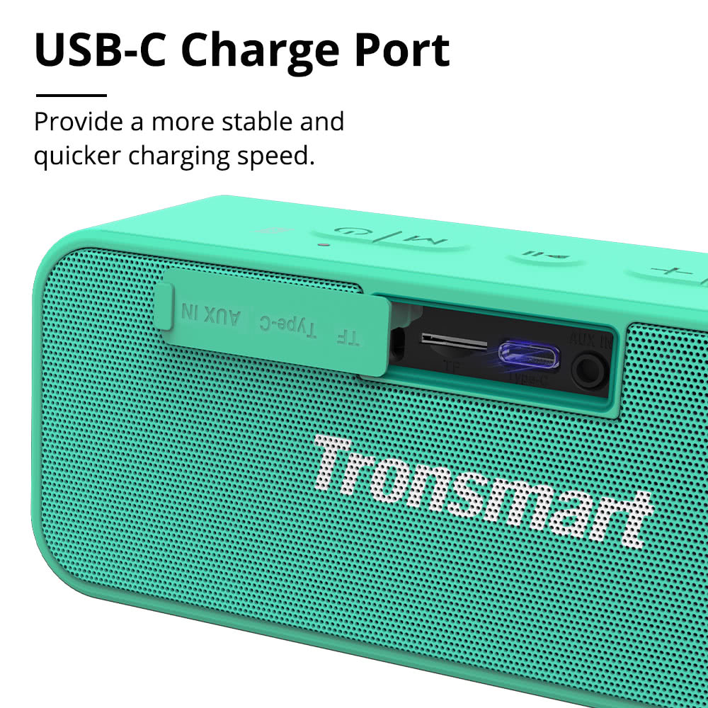 Tronsmart T2 Plus 20W Bluetooth 5.0 Speaker Light Green