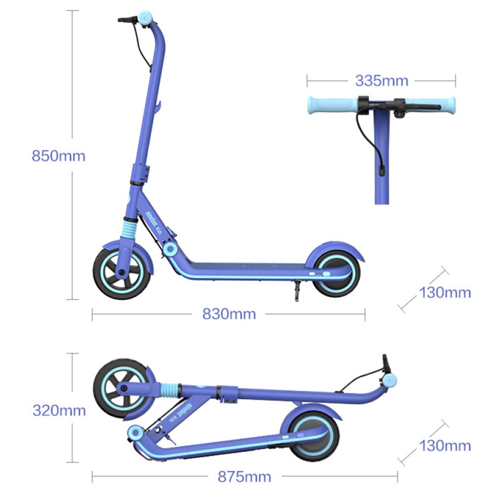 Ninebot E8 2550mAh 130W Folding Electric Scooter for Kids Blue