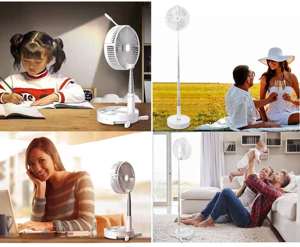 Portable Multifunction Folding Replenishment Fan White