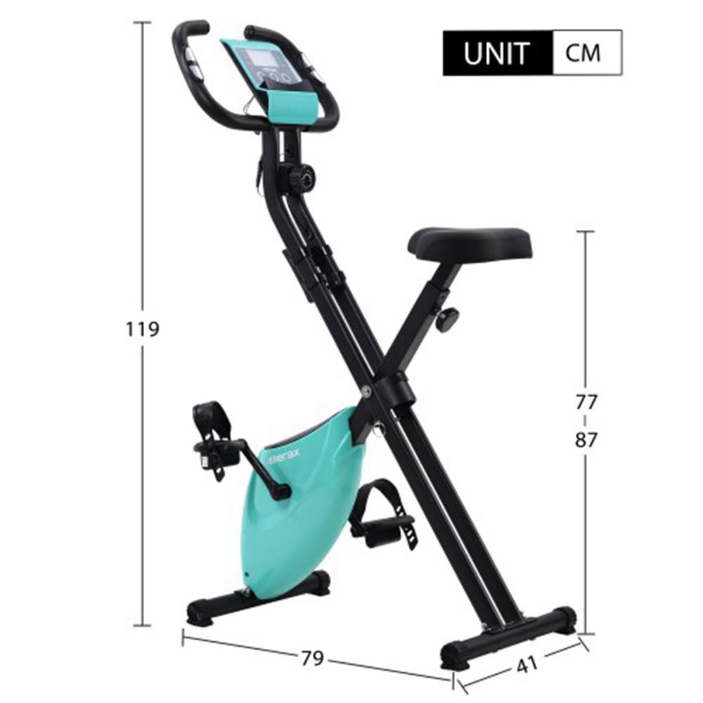 Merax Magnetic Foldable Exercise Bike - Blue