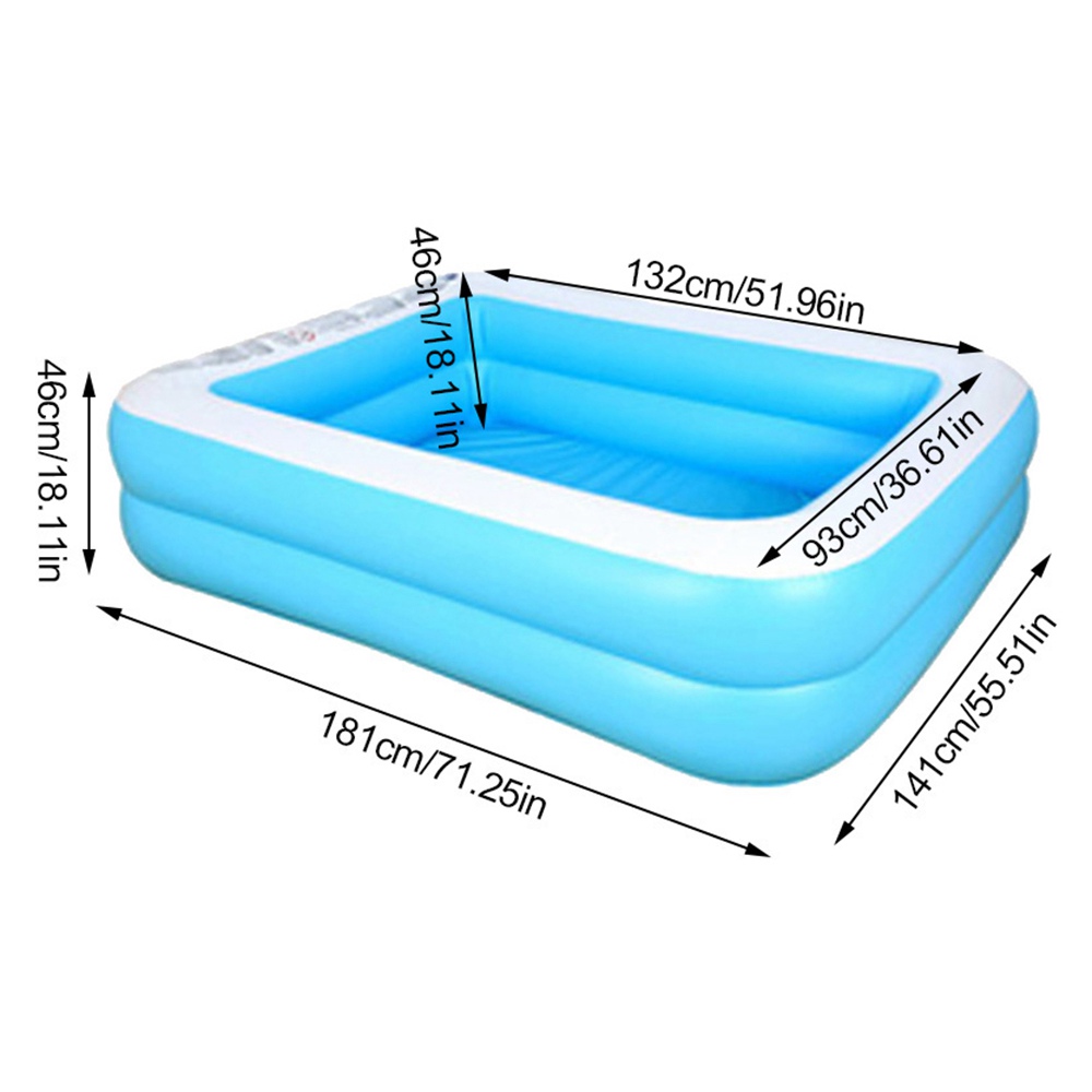 Kids inflatable swimming pool 181cm Blue White