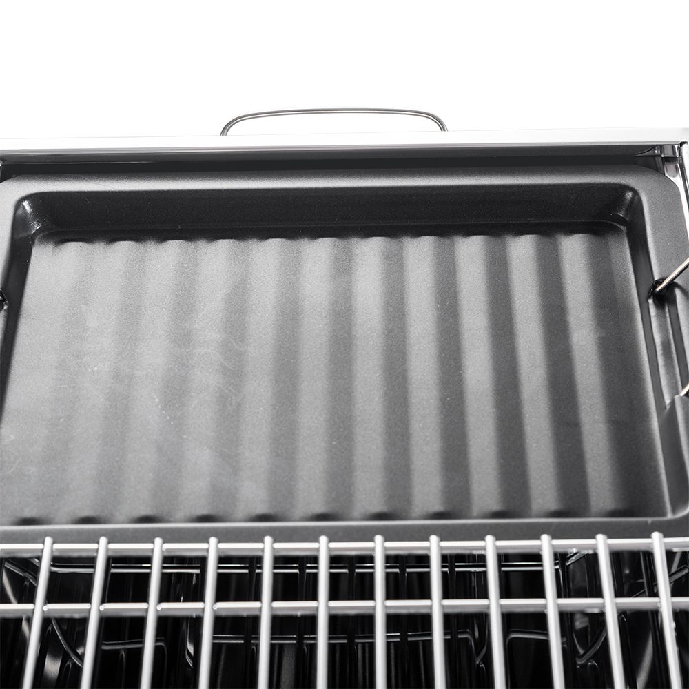 Portable Folding Barbecue Grill Stainless Steel Material Silver