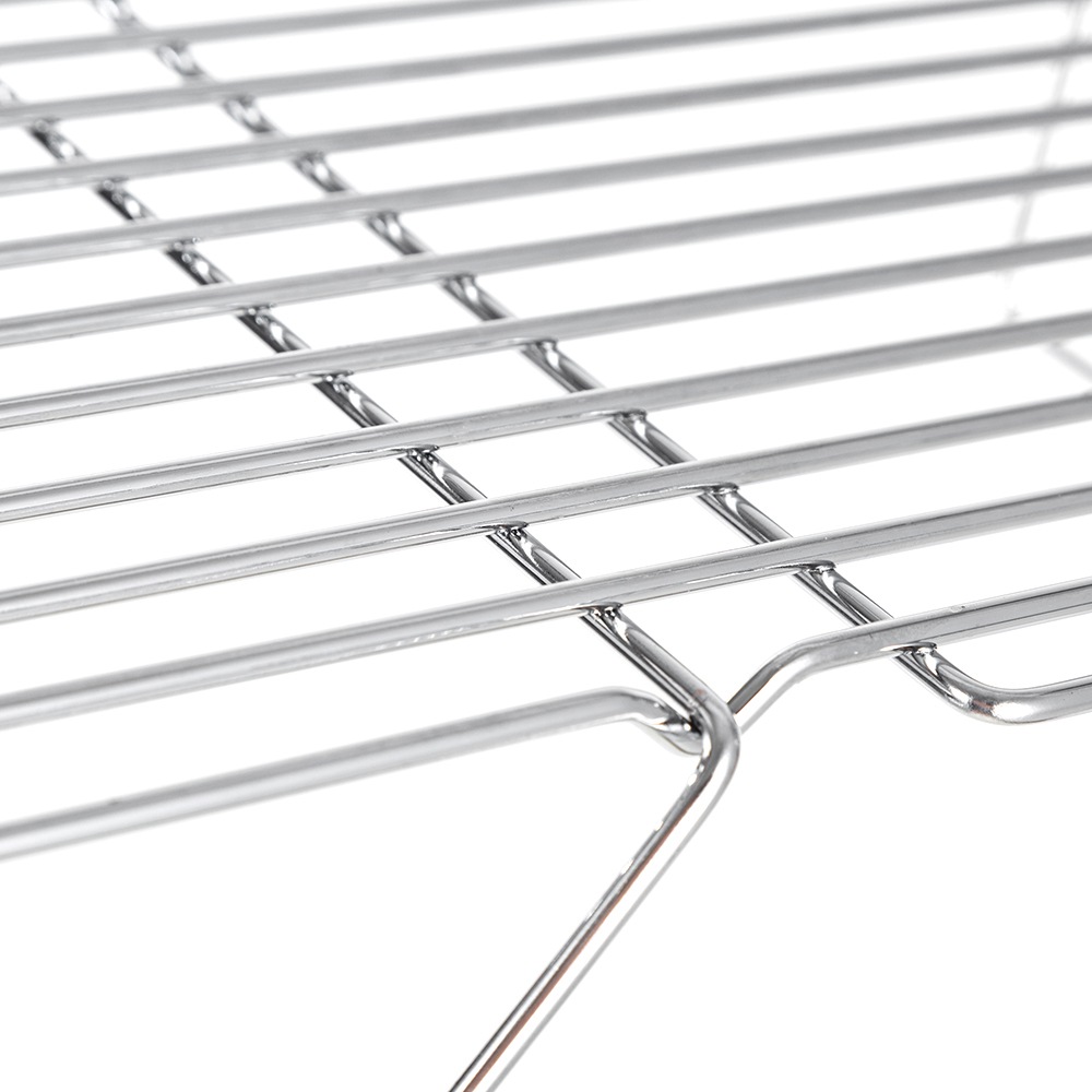 Portable Folding Barbecue Grill Stainless Steel Material Silver