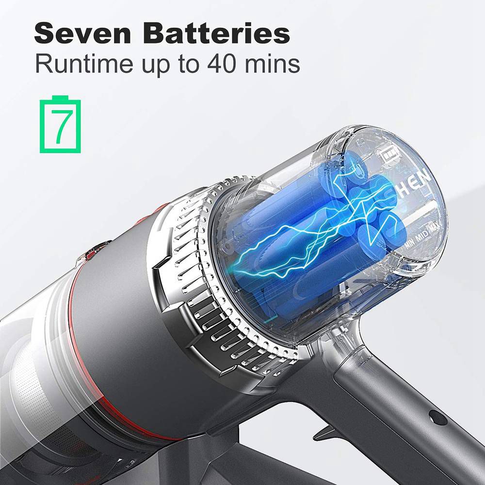 JASHEN V16 Cordless Vacuum Cleaner, 350W Strong Suction Stick Vacuum