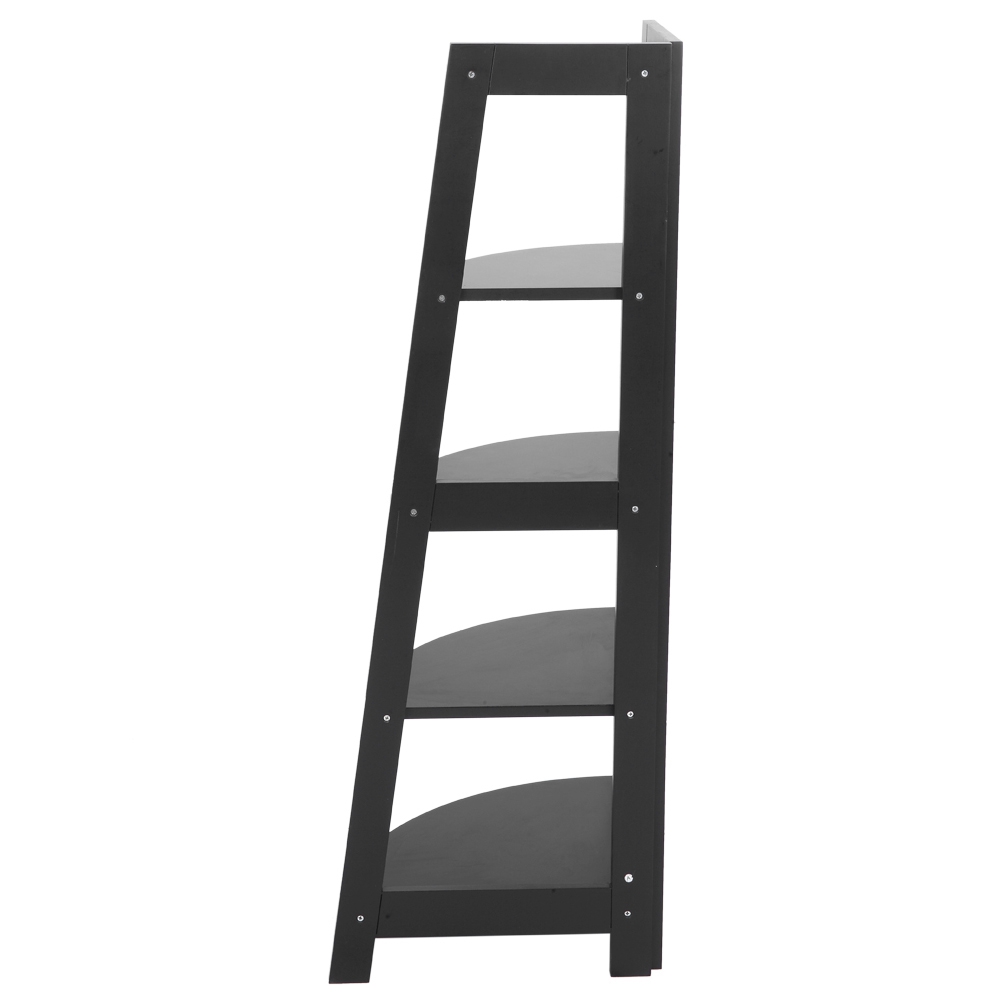 5-layer Corner Wooden Display Shelf Black