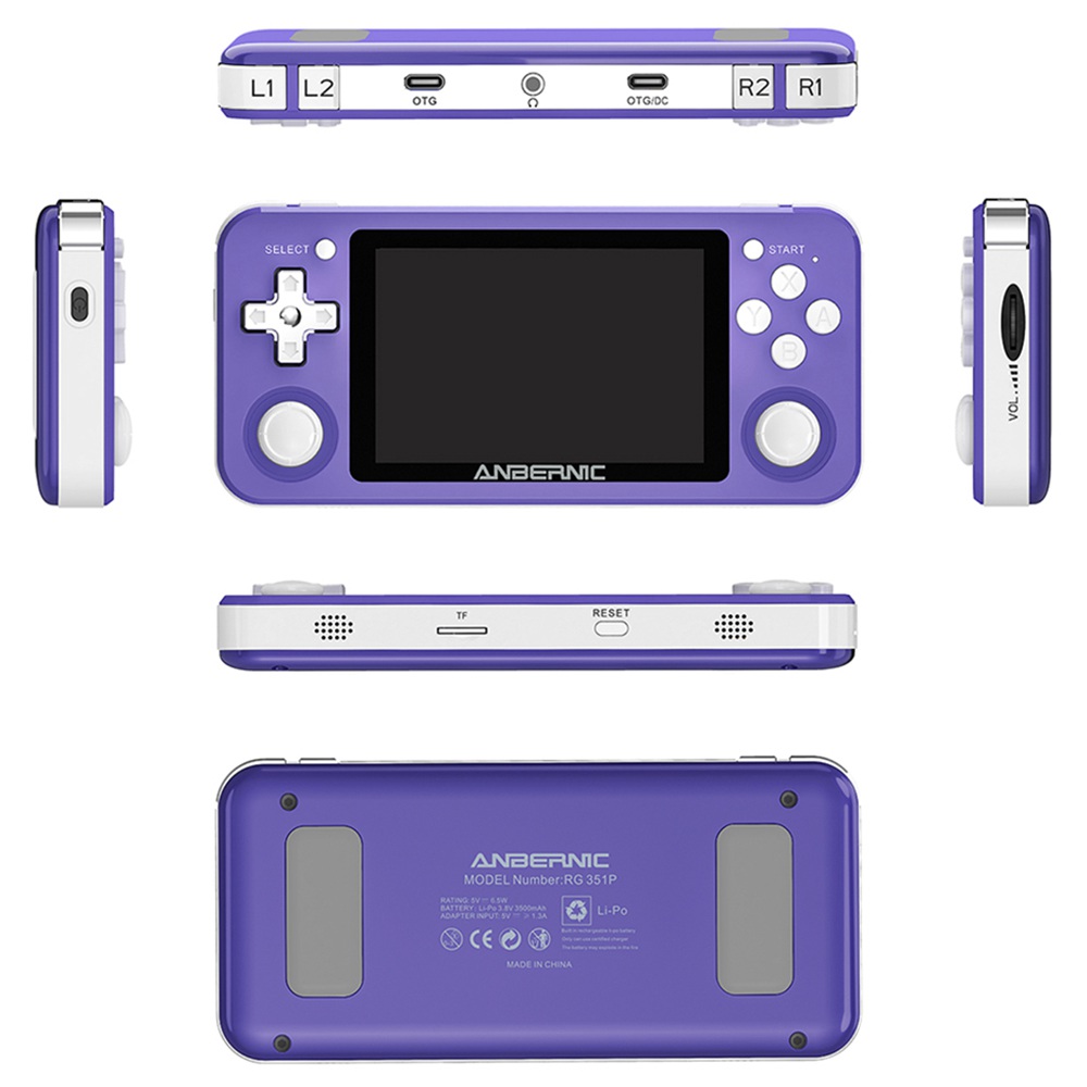 ANBERNIC RG351P Game Console 64GB Purple