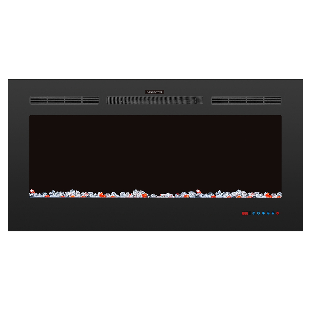42-inch Electric Fireplace 750 / 1500W Two Heating Levels Black