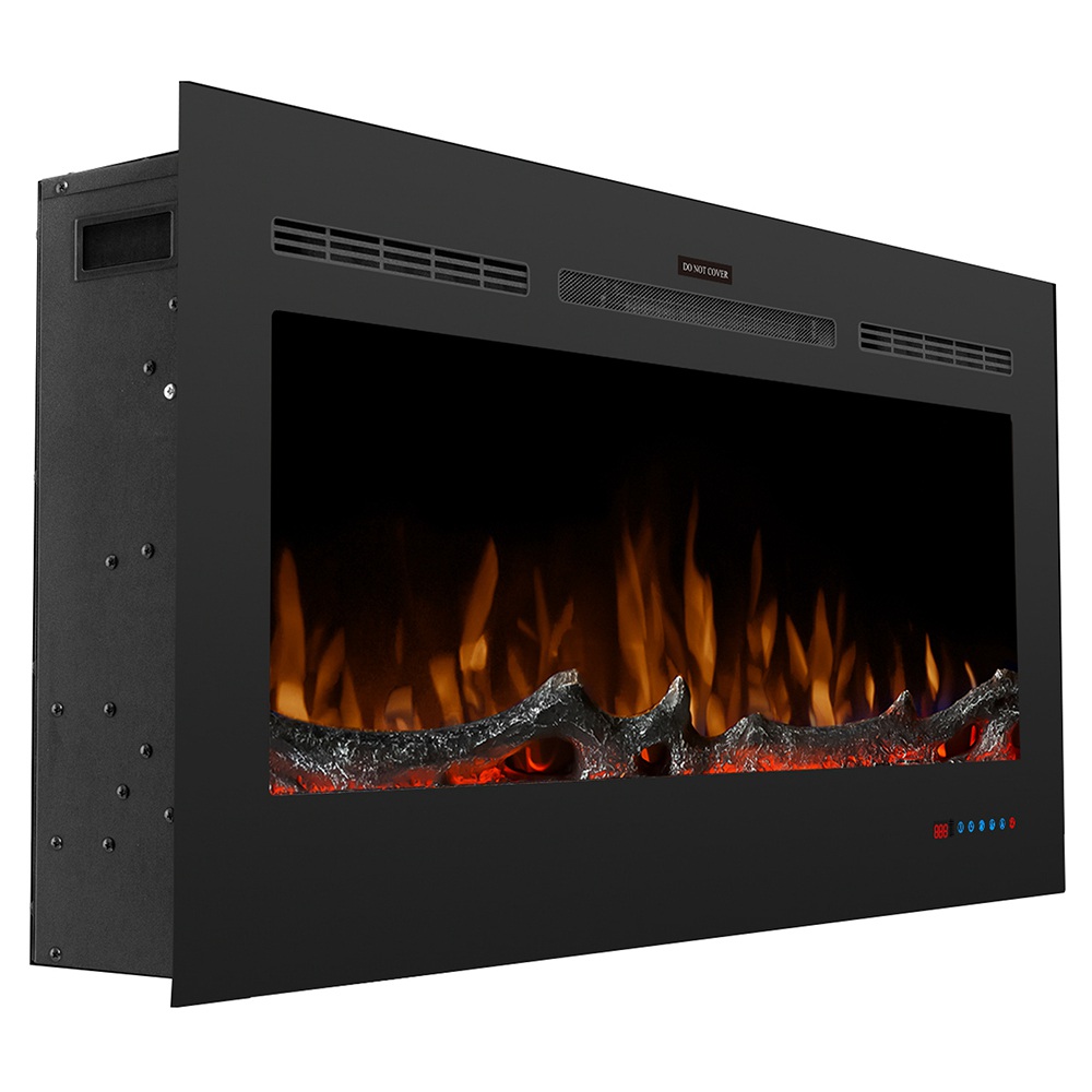 42-inch Electric Fireplace 750 / 1500W Two Heating Levels Black