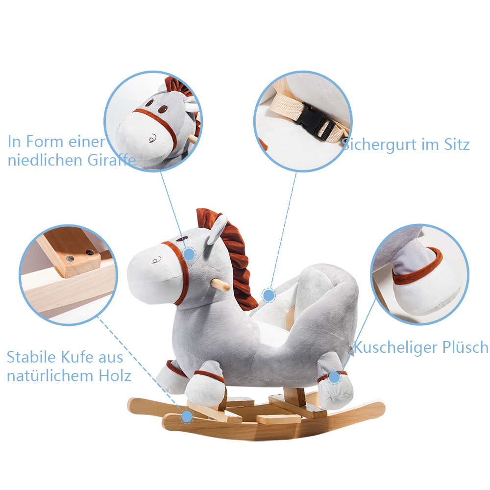 Plush Rocking Donkey Kids Toy