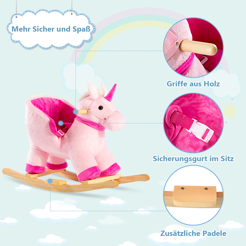 Plush Rocking Unicorn Kids Toy