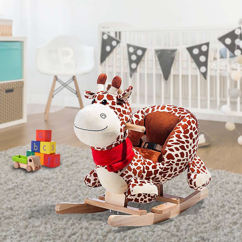Plush Rocking Giraffe Kids Toy
