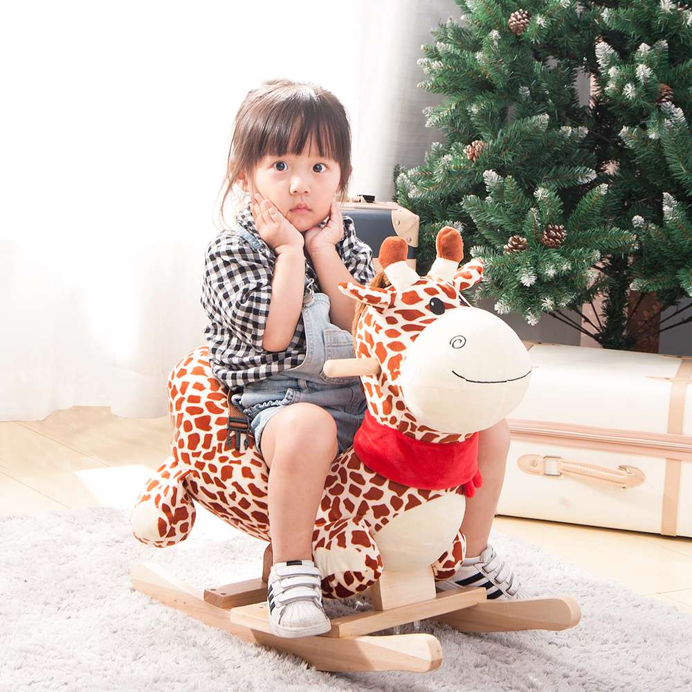 Plush Rocking Giraffe Kids Toy