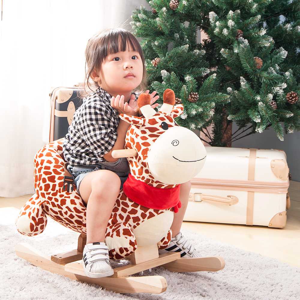 Plush Rocking Giraffe Kids Toy